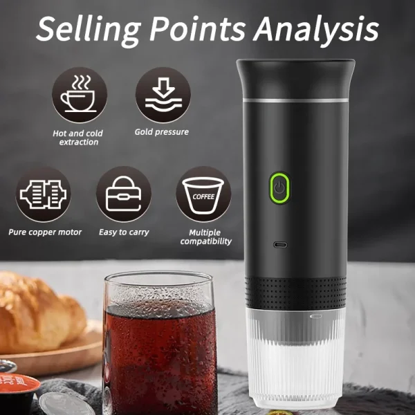20 Bar Electric Portable Travel Espresso Machine – JJK Smart Solutions